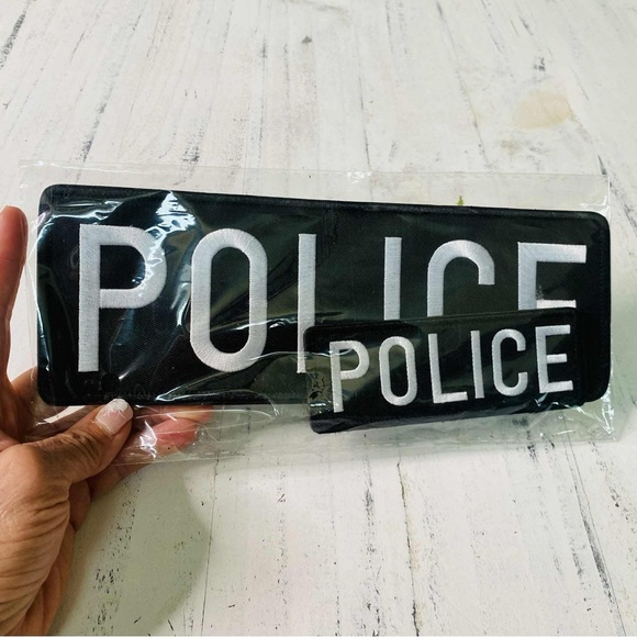 Accessories | Black And White Police Patch Set | Poshmark